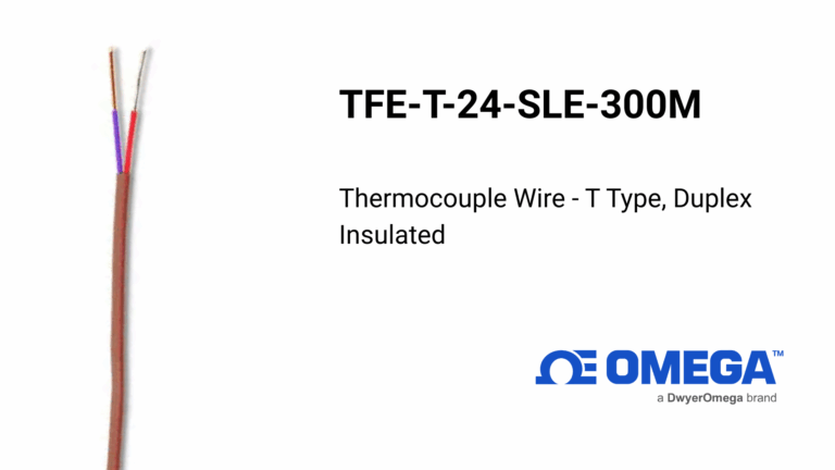 Omega TFE-T-24-SLE-300M: Thermocouple Wire - T Type, Duplex Insulated ...